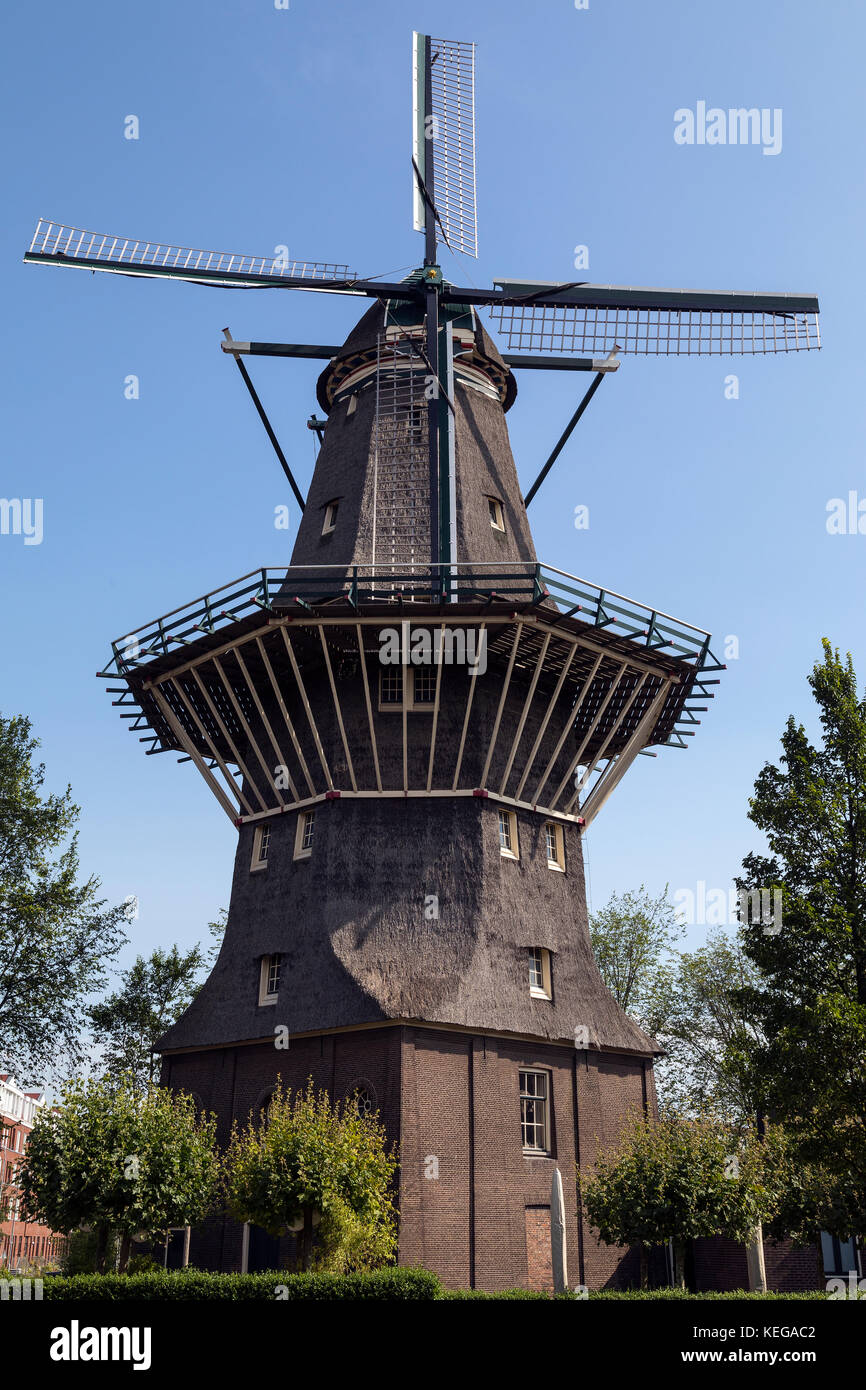 De Gooyer windmill in the city of Amsterdam in the Netherlands Stock ...
