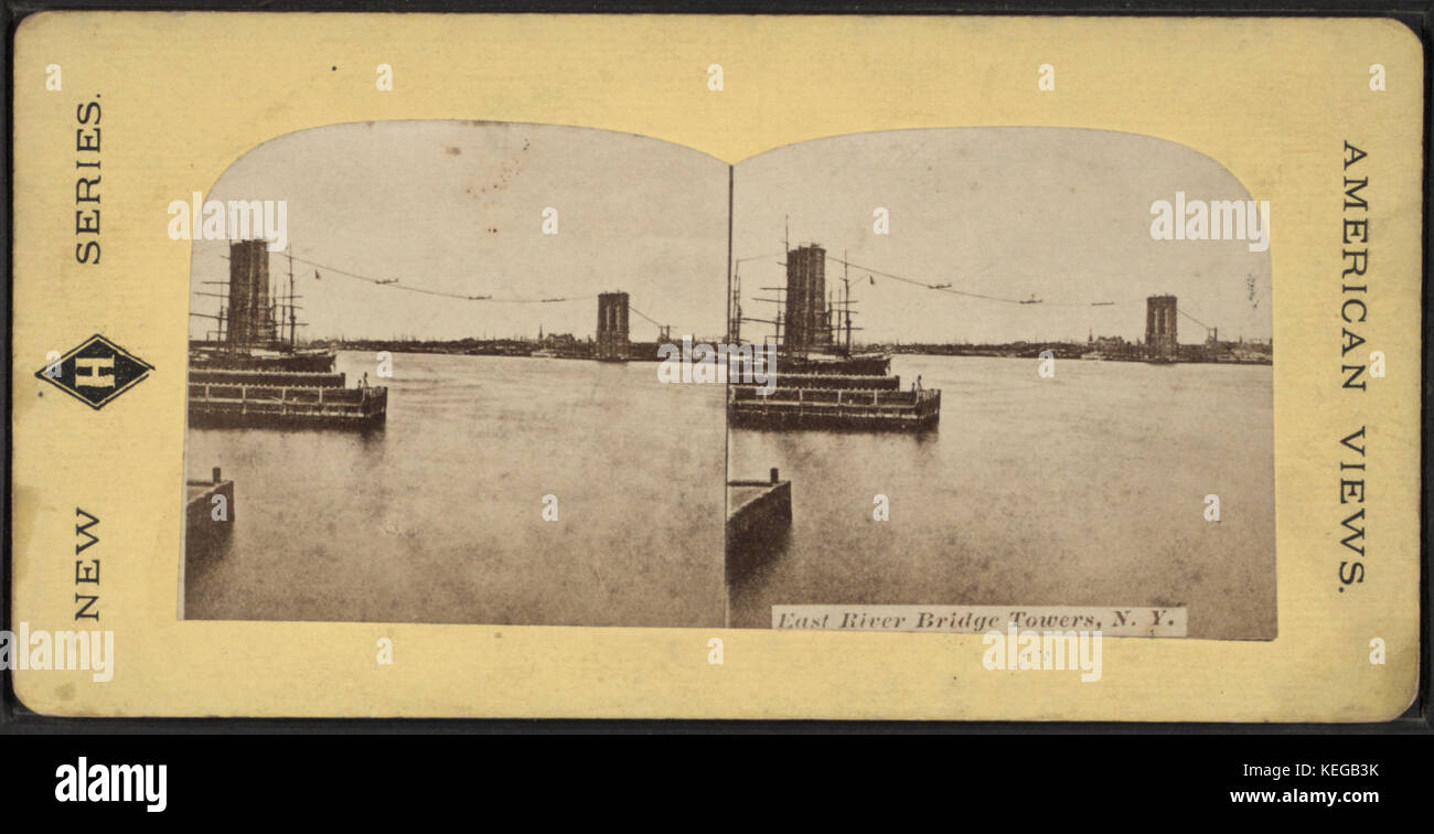 East River bridge towers, N.Y, from Robert N. Dennis collection of ...