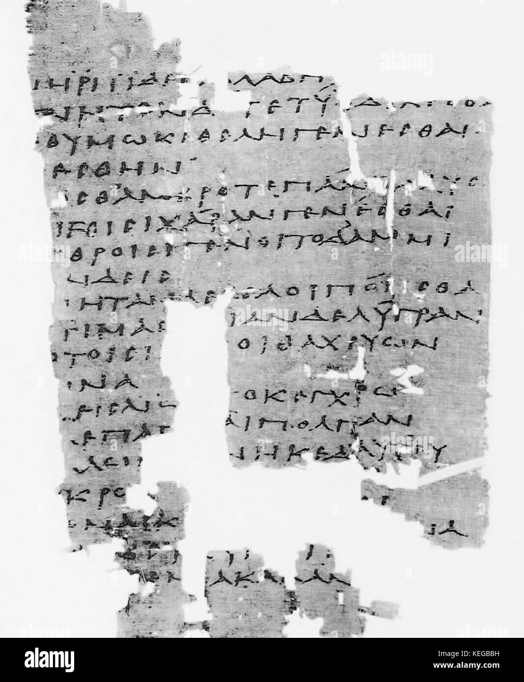 Oxyrhynchus papyri Black and White Stock Photos & Images - Alamy