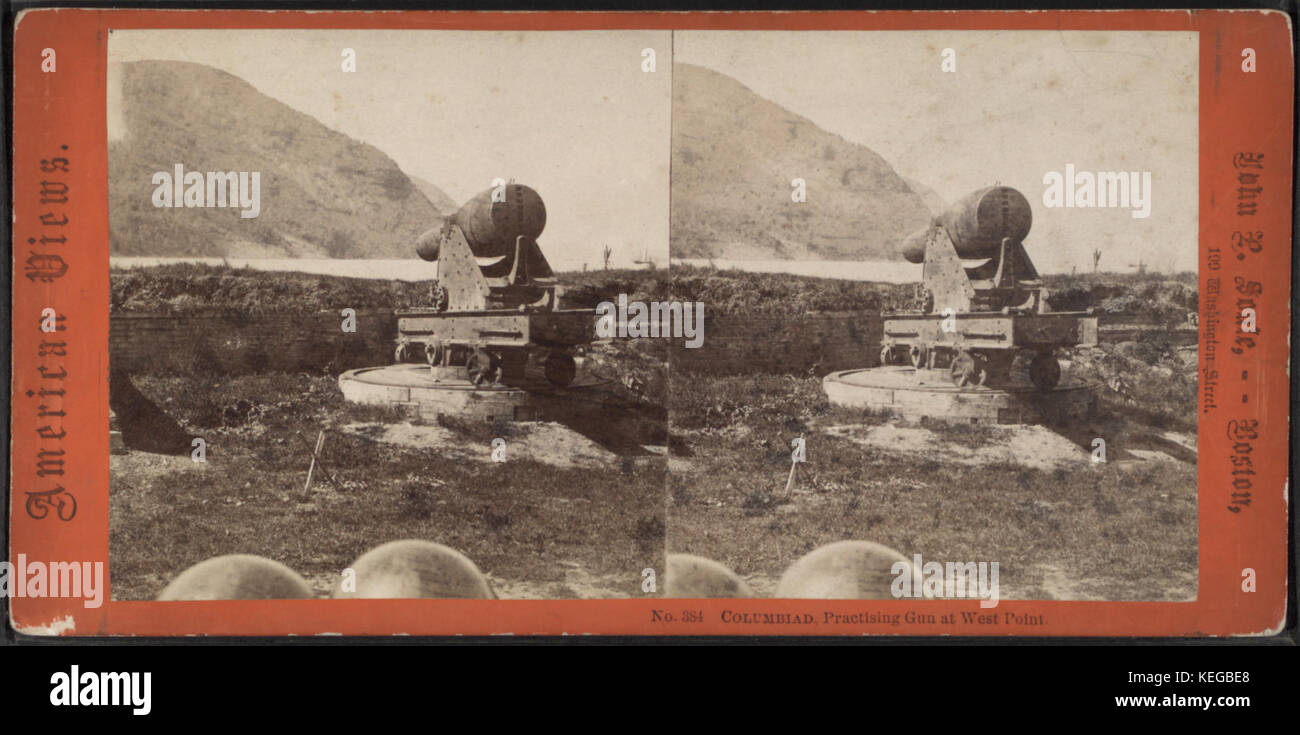 This image, taken by John P. Soule, shows the Columbiad, a large gun ...