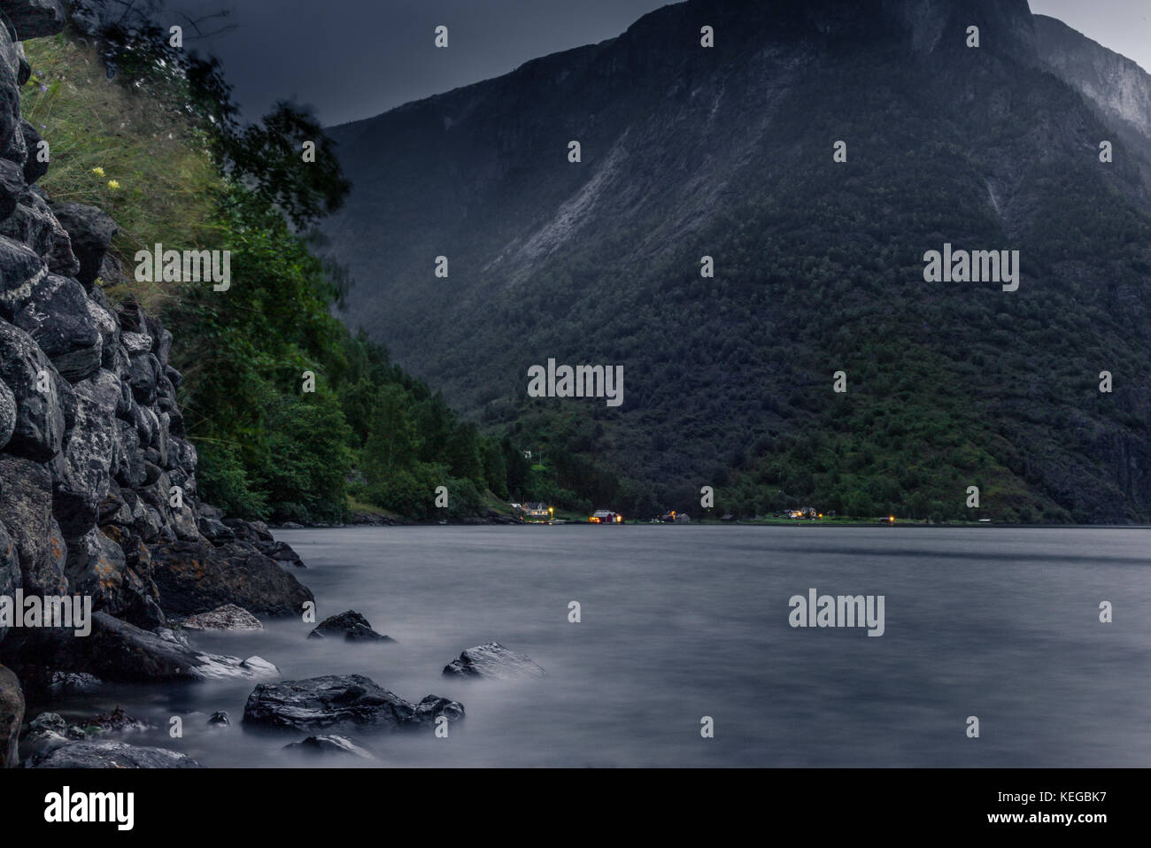 On the shores of the Naerofjord in Norway - 4 Stock Photo - Alamy