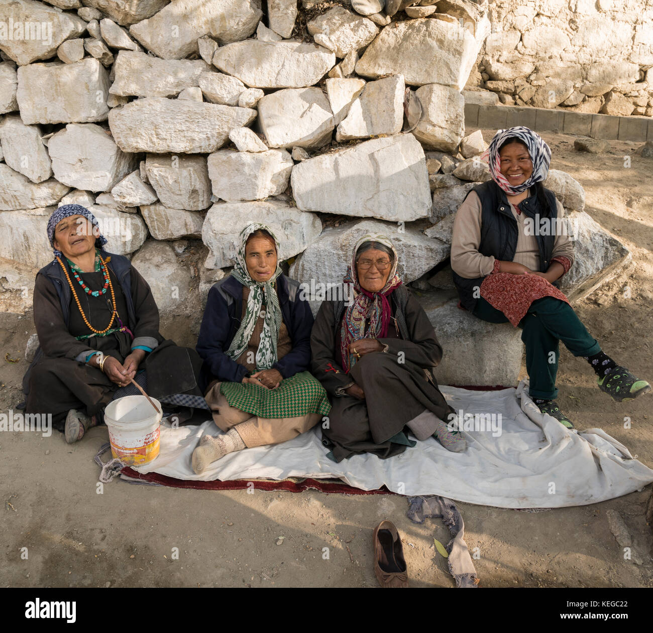 A group of Ladakhi women in Ladakh, India Stock Photo - Alamy