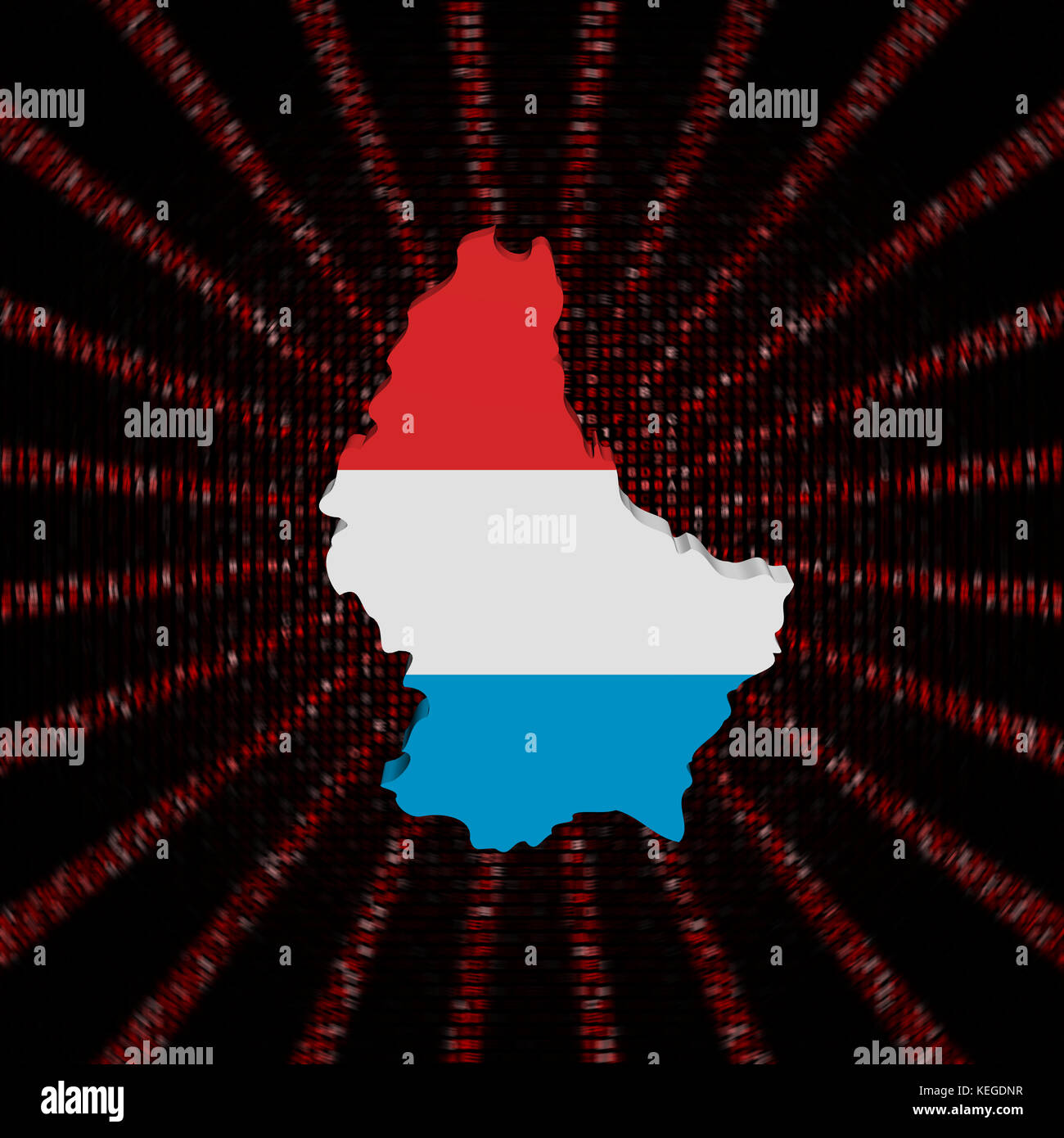 Luxembourg map flag on red hex code burst illustration Stock Photo - Alamy