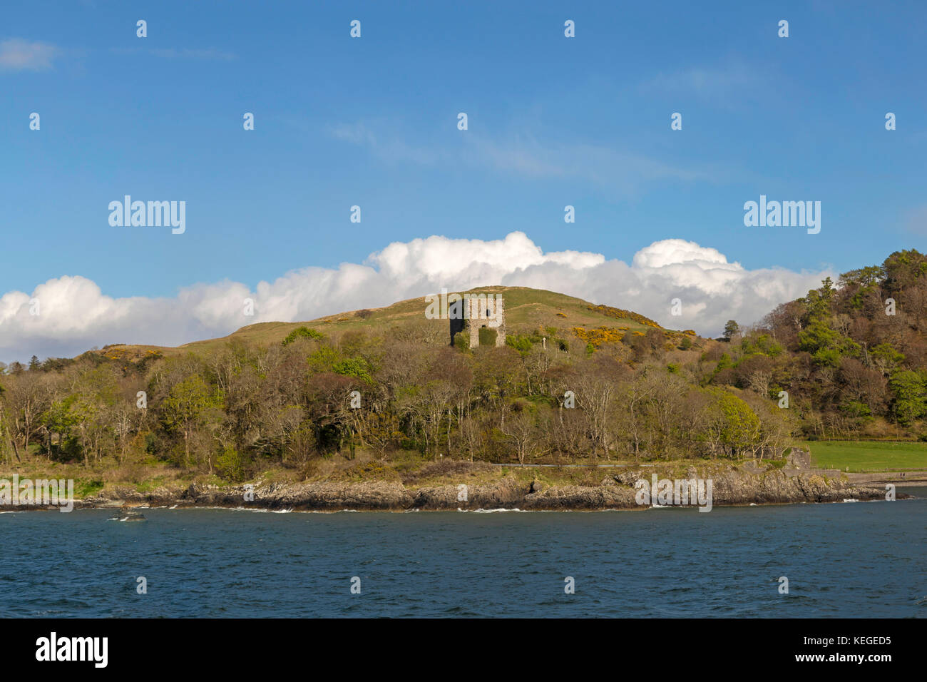 Aros Castle, also known as Dounarwyse Castle, a ruined 13th-century ...