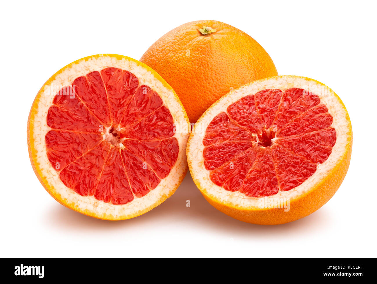 sliced grapefruit path isolated Stock Photo - Alamy