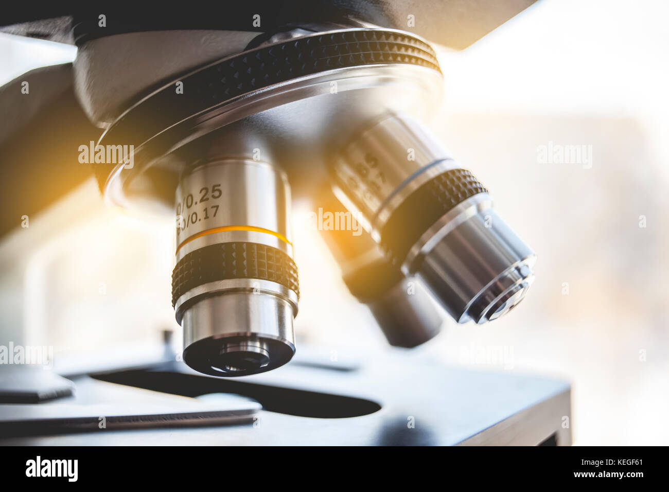 Optical microscope - science and laboratory equipment. For conducting ...