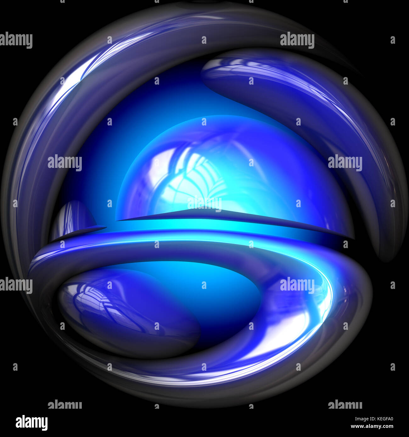 Glowing blue sphere Stock Photo - Alamy