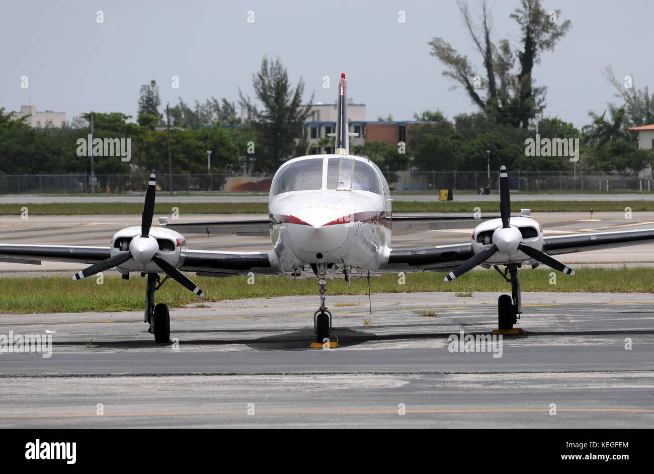 Private turboprop airplane parked on the ground Stock Photo - Alamy