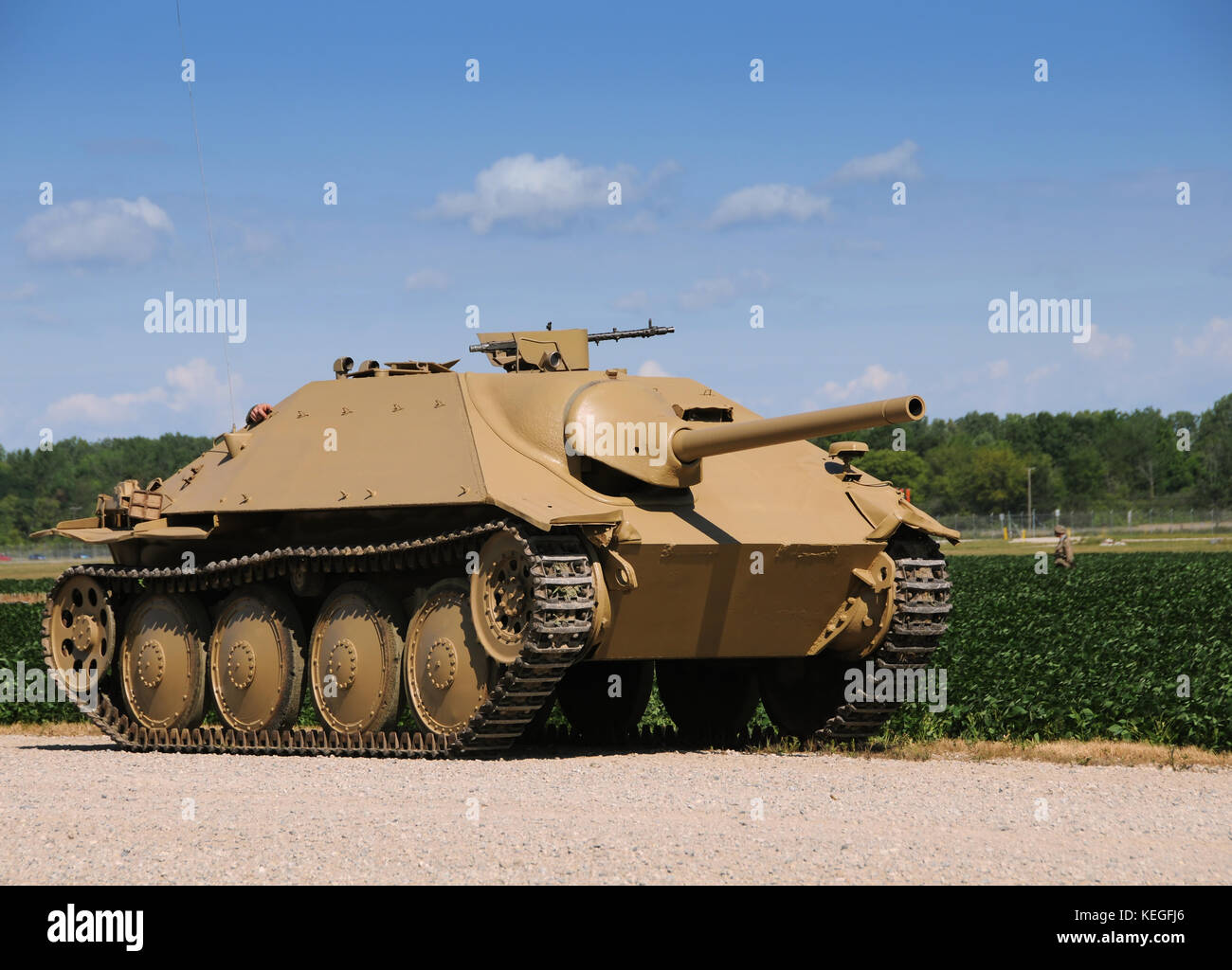 World War II era tank on a dusty road Stock Photo - Alamy