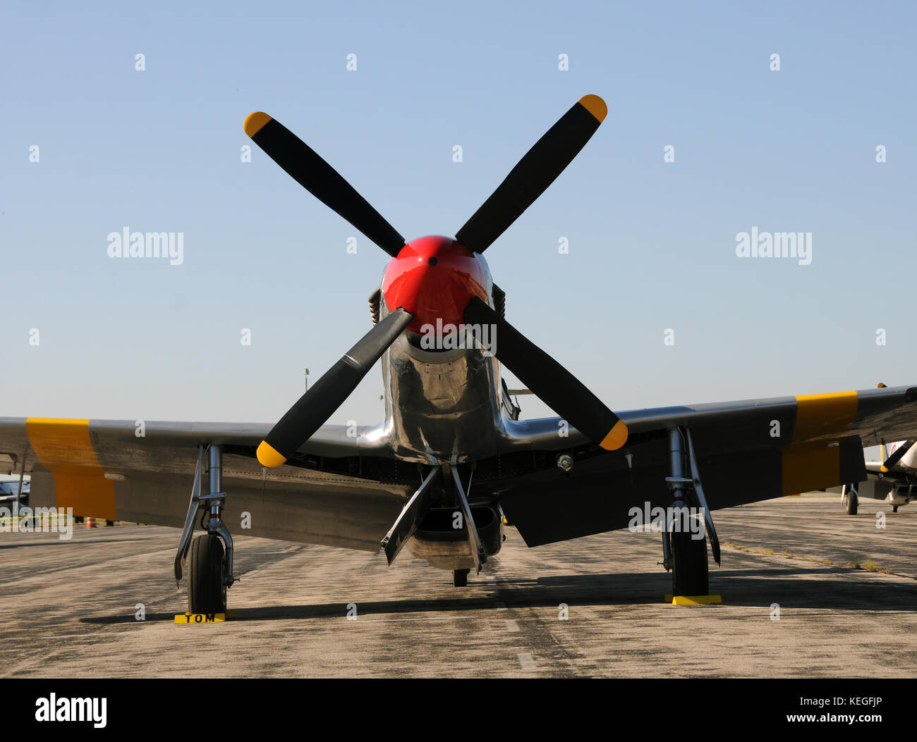 Legendary American Mustang fighter plane front view Stock Photo - Alamy