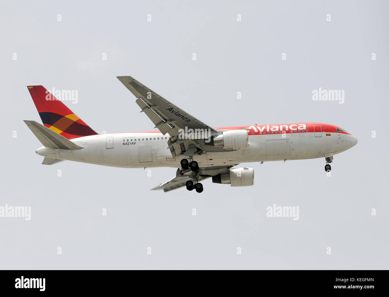 JULY 2008, Miami. Boeing 767 from Colombia's national carrier Avianca ...