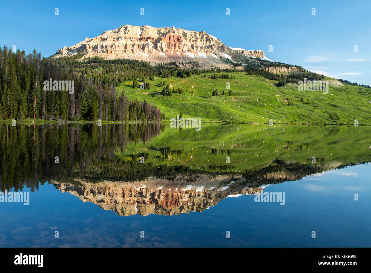 Beartooth Lake in the Shoshone National Forest of Wyomng Stock Photo ...