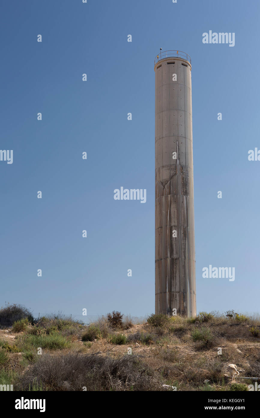 Water tank made of concrete in the city of Elche, province of Alicante ...