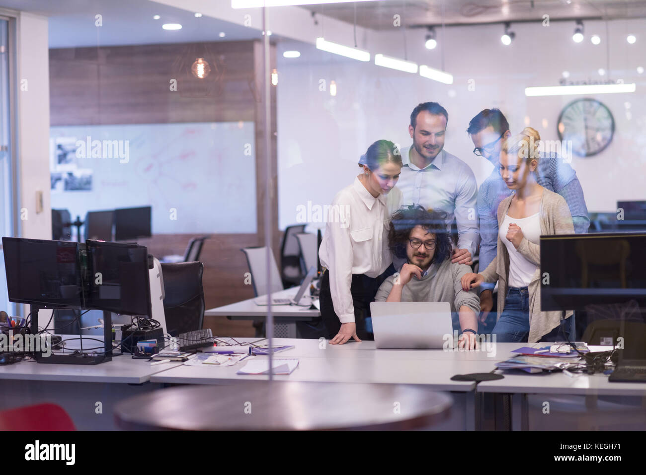 Portrait Of Successful Business people Entrepreneur At Busy startup ...