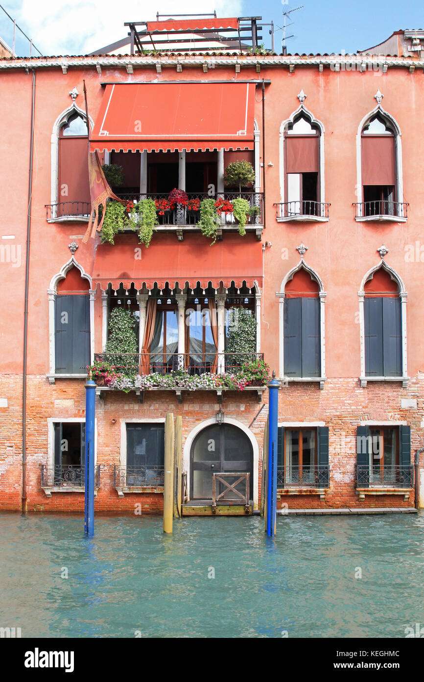 Old building facade on canal in Venice Stock Photo - Alamy