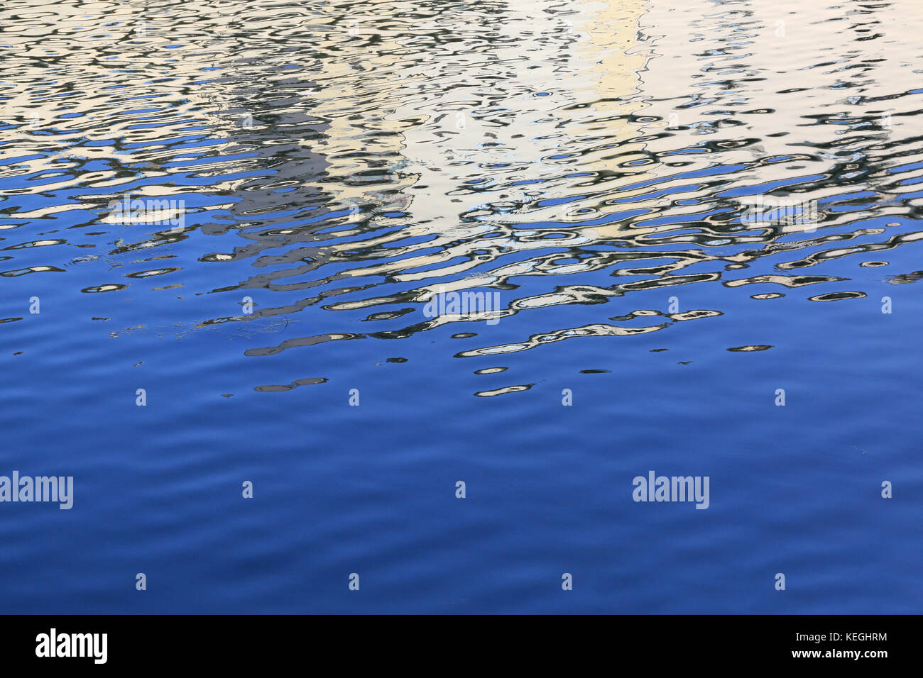 Blue water surface background with small ripples Stock Photo - Alamy
