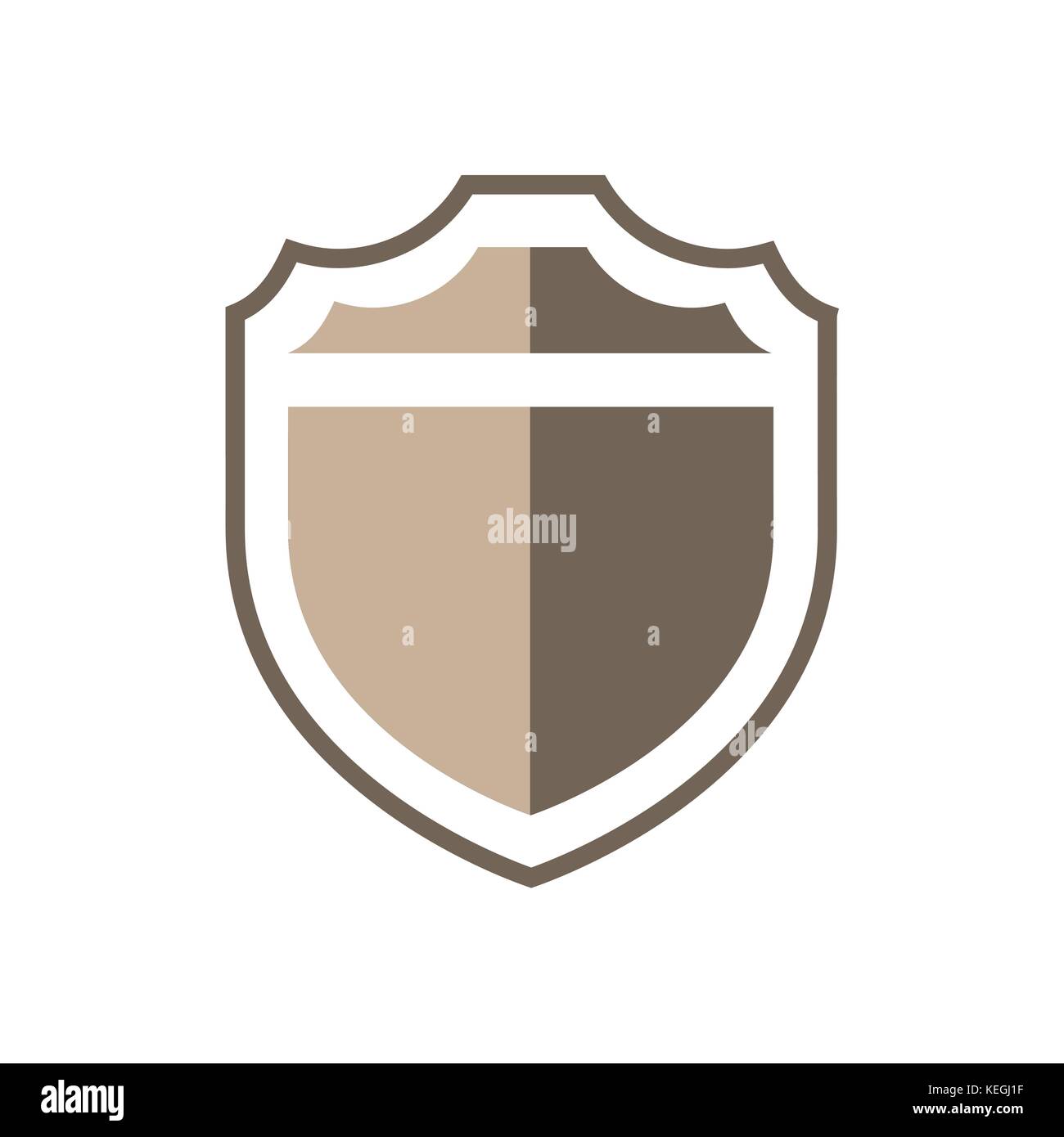 Brown Protection Shield Stock Vector Image & Art - Alamy