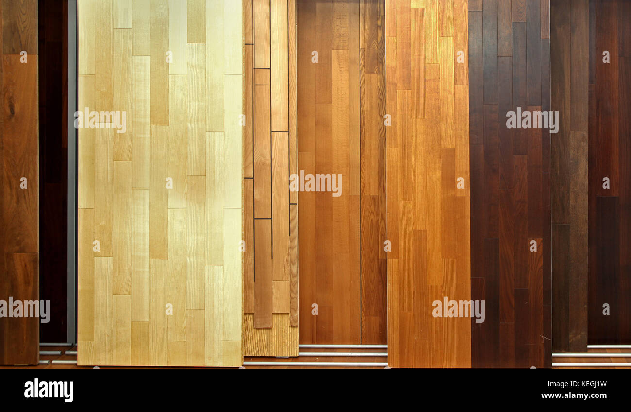 Different shades of wood floor samples textures Stock Photo - Alamy