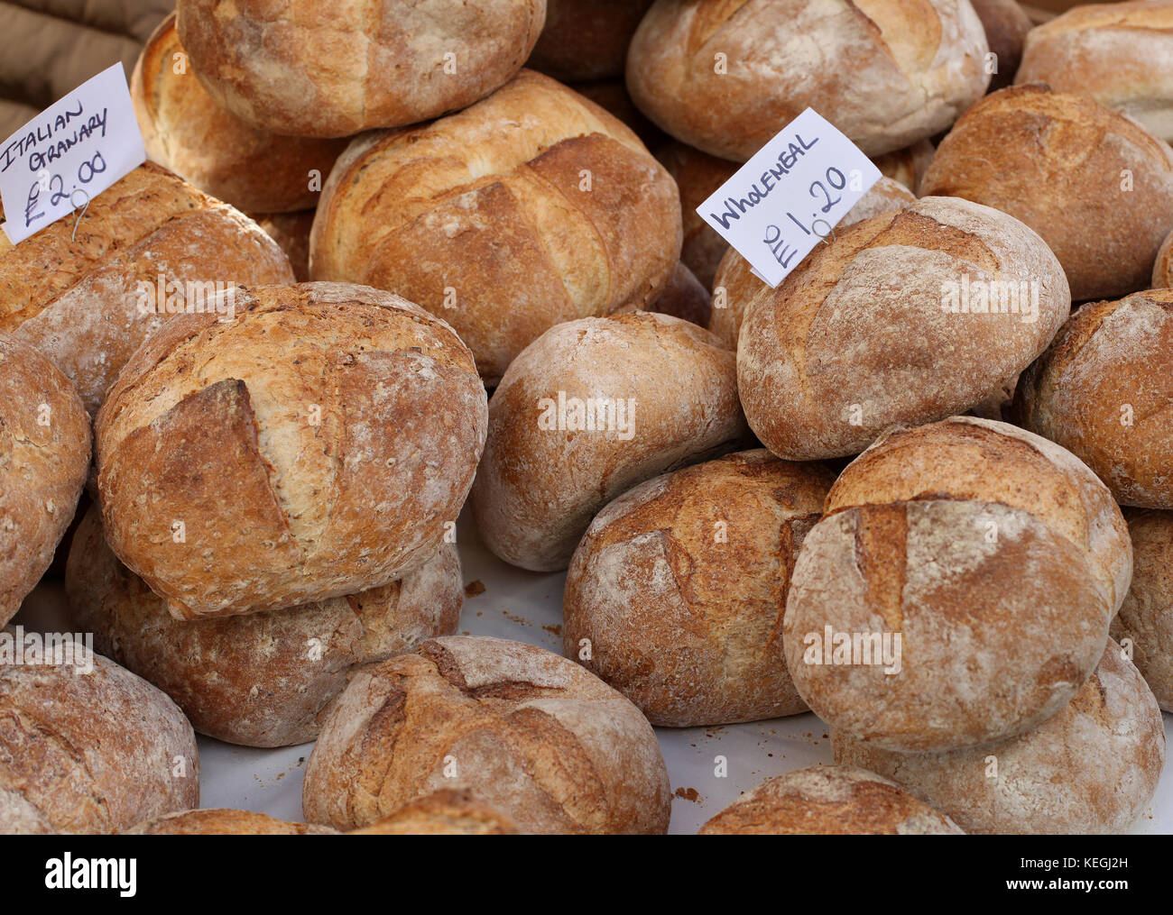 Big pile of freshly baked wholemeal bread Stock Photo - Alamy