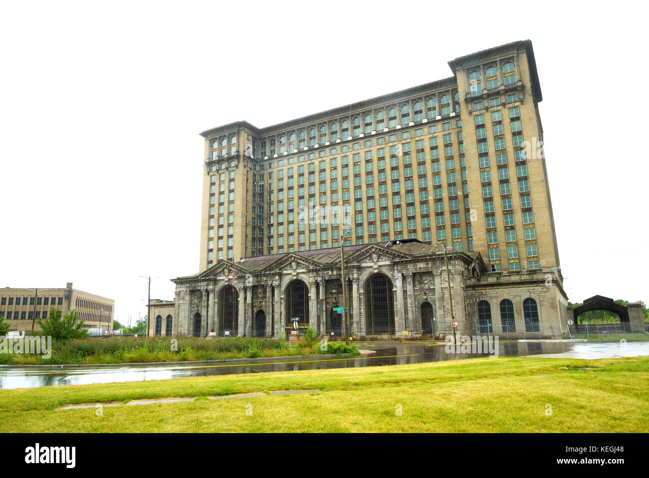 A view of the old Michigan Central Station building in Detroit which ...
