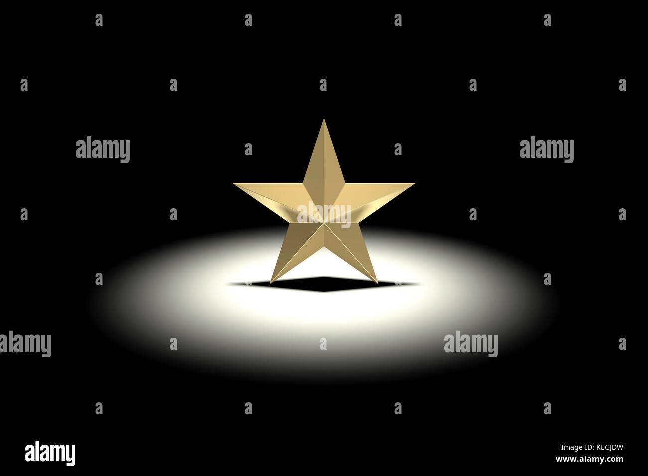 One Gold Star Stock Photo - Alamy