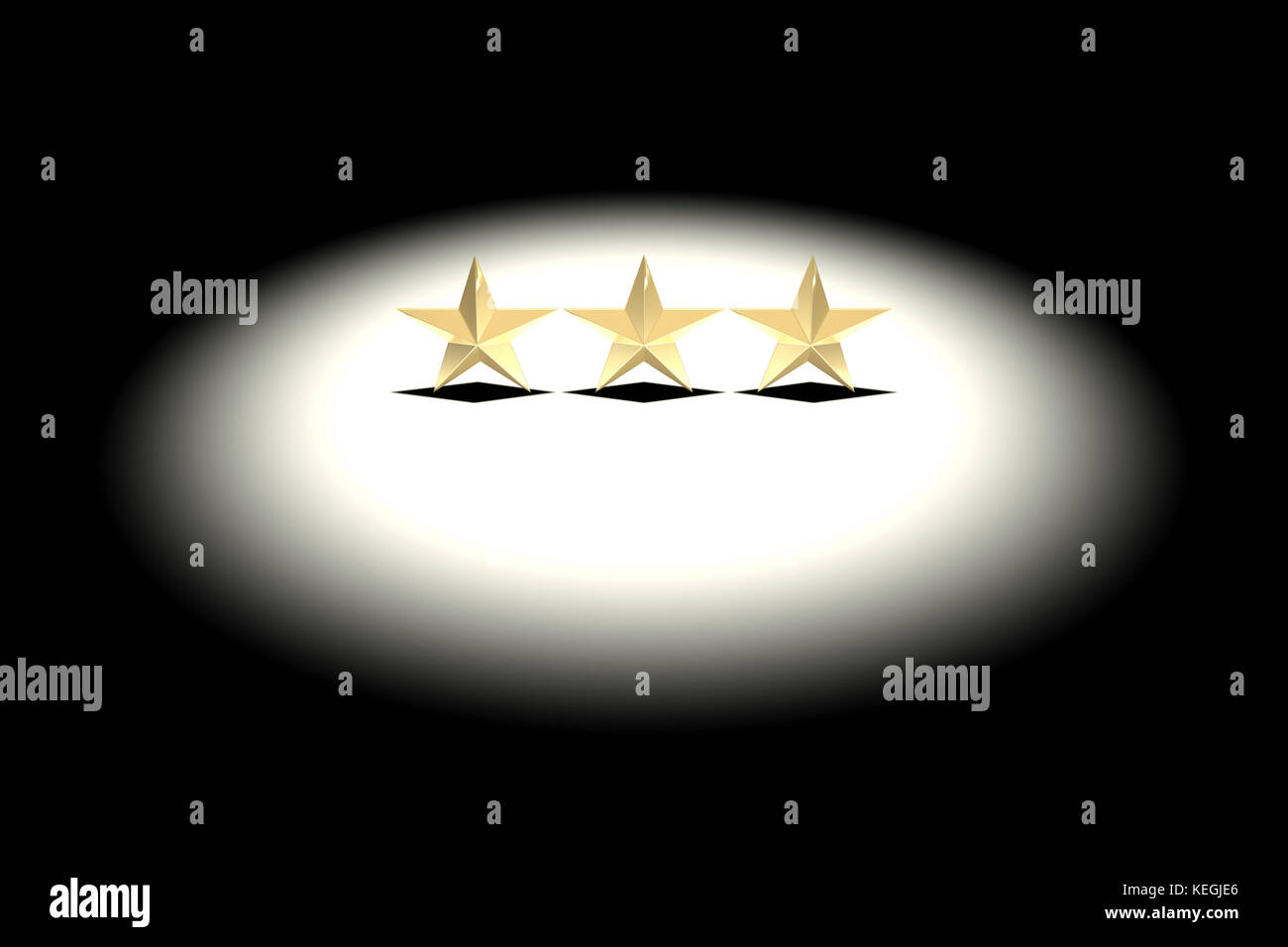 Three Gold Stars Stock Photo - Alamy