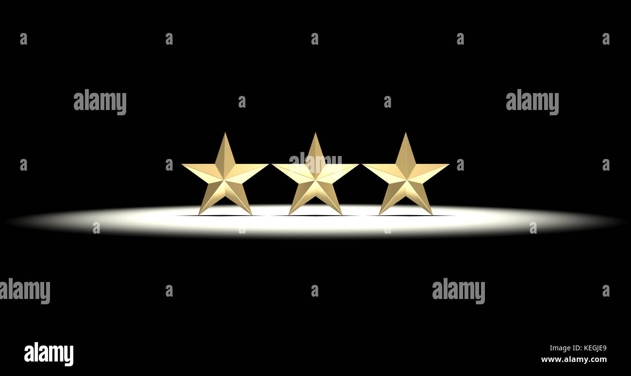 Gold stars three golden hi-res stock photography and images - Alamy