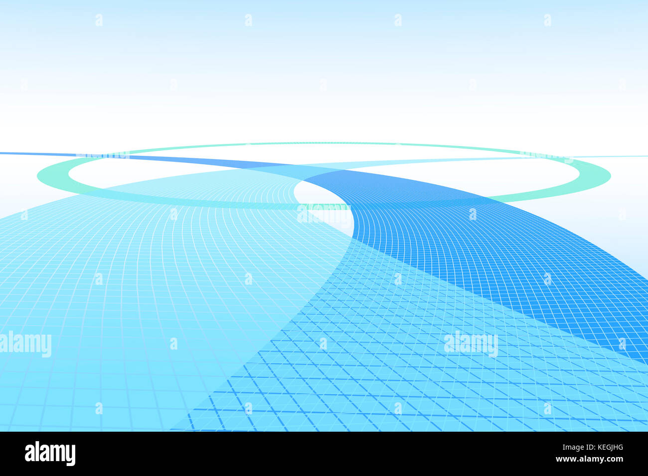 Virtual Space, Abstract Grid Landscape Stock Photo - Alamy