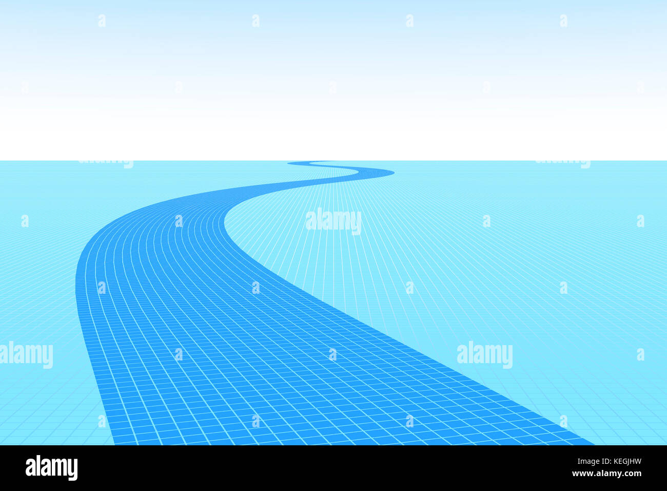 Virtual Space, Abstract Grid Landscape Stock Photo - Alamy