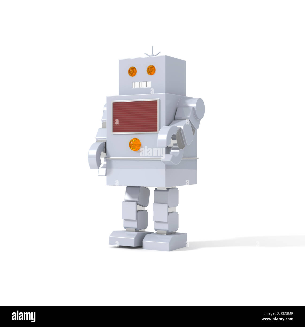 Toy Robot, isolated on white background Stock Photo - Alamy