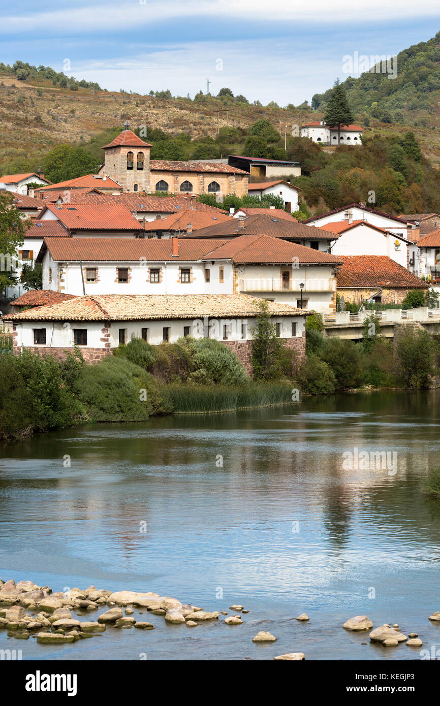 Typical Basque town in Northern Spain Stock Photo - Alamy