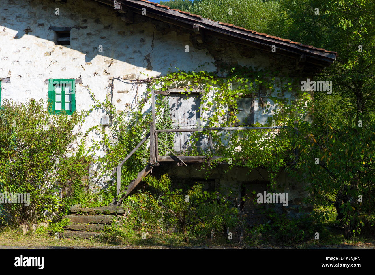 Traditional Basque architecture near Llodio in the Biskaia Basque ...