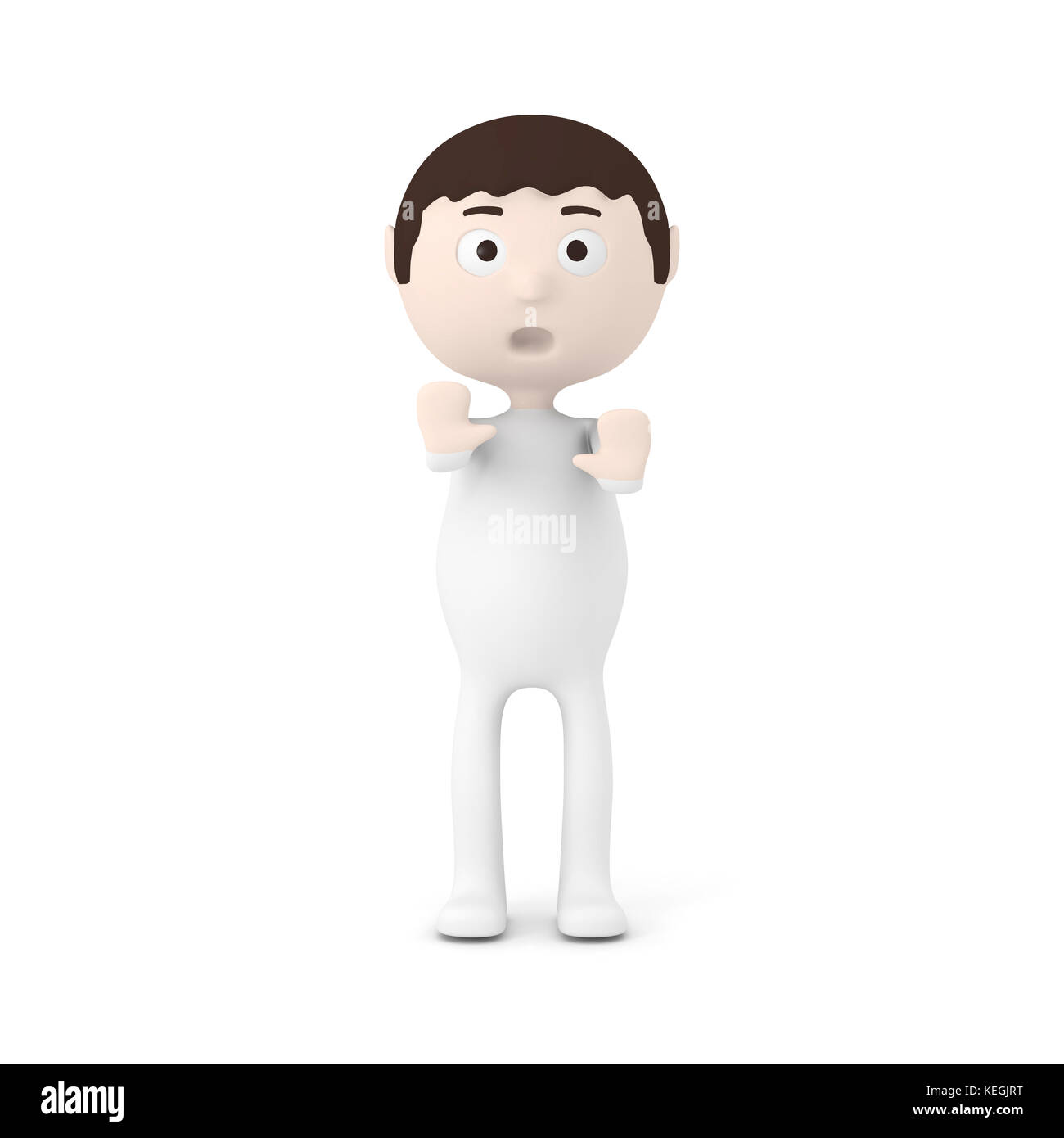 Cartoon Character Man Stopping Somebody Stock Photo - Alamy