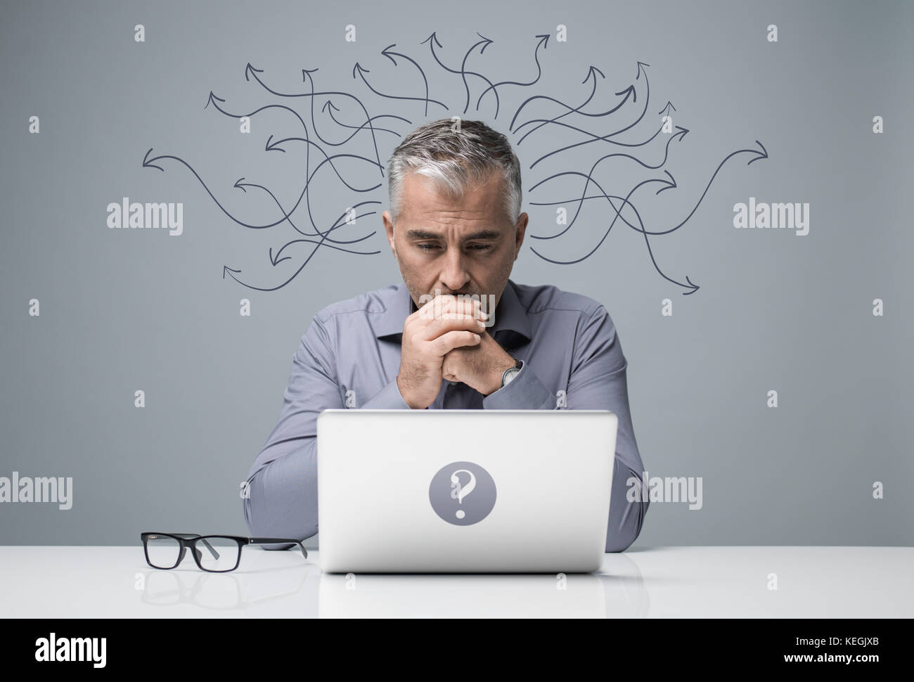 Working around a problem hi-res stock photography and images - Alamy