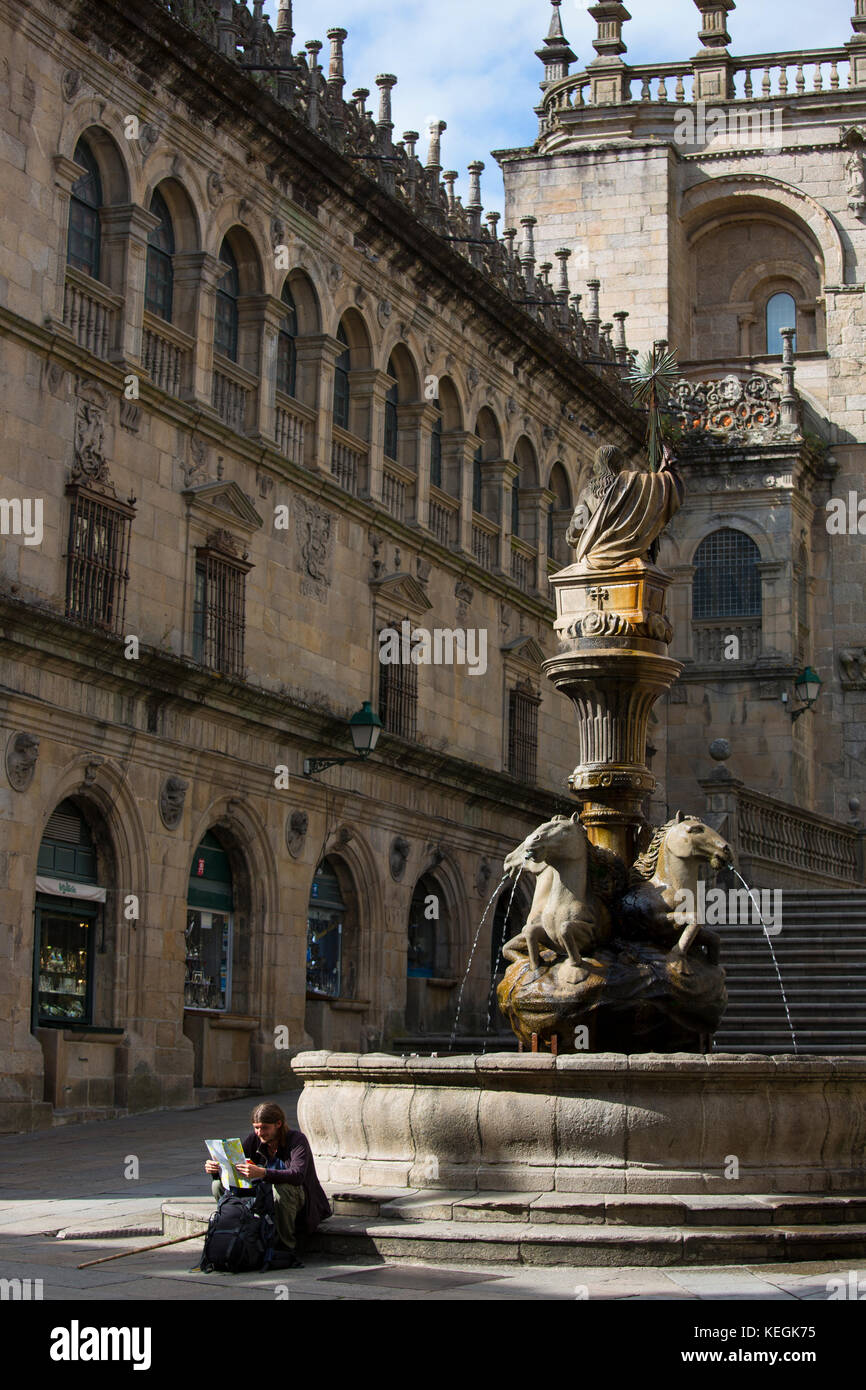 Statue st james santiago de cathedral compostela pilgrimage way hi-res ...
