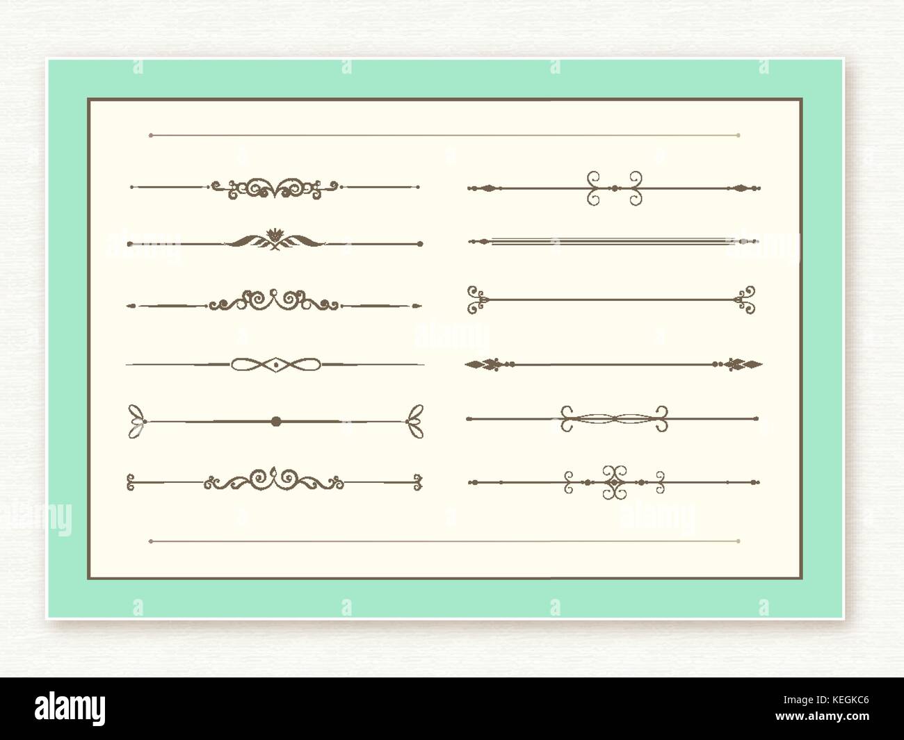 The classic line and ornament design element collection set Stock ...