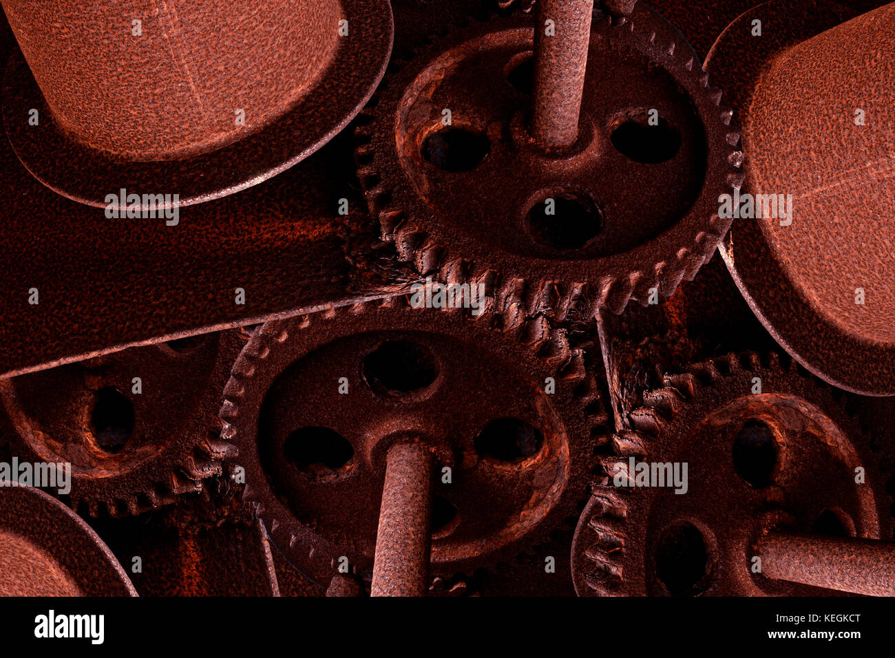 Abstract image showing rusty cog wheels Stock Photo - Alamy