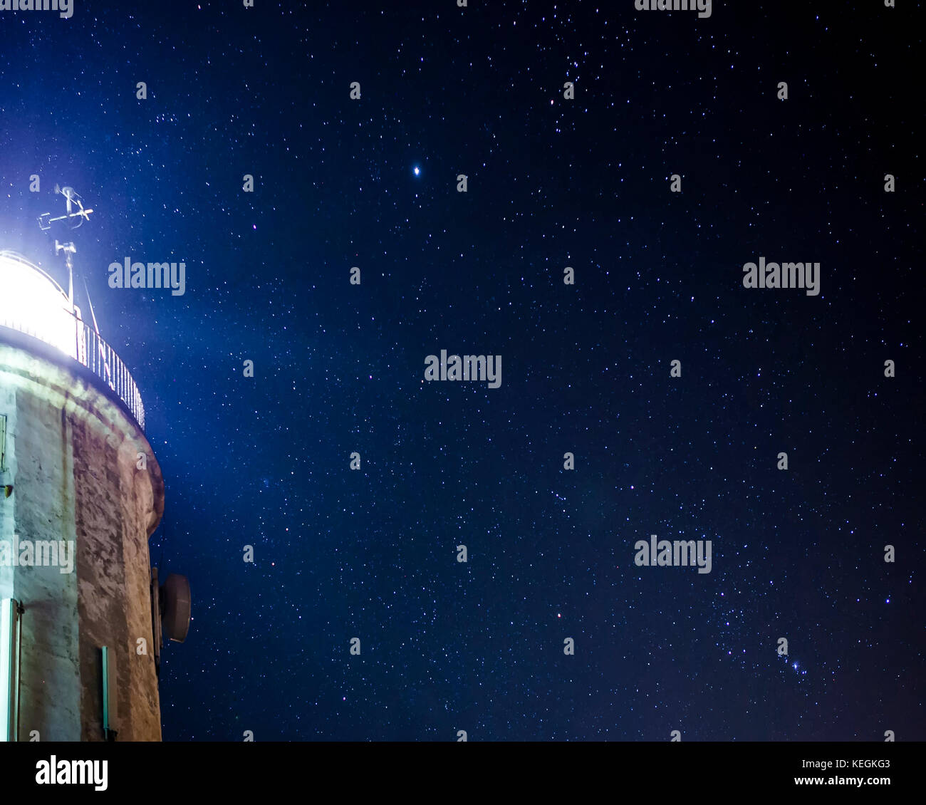 Ta Giordan Lighthouse in Gozo with Jupiter and Orion in the background ...