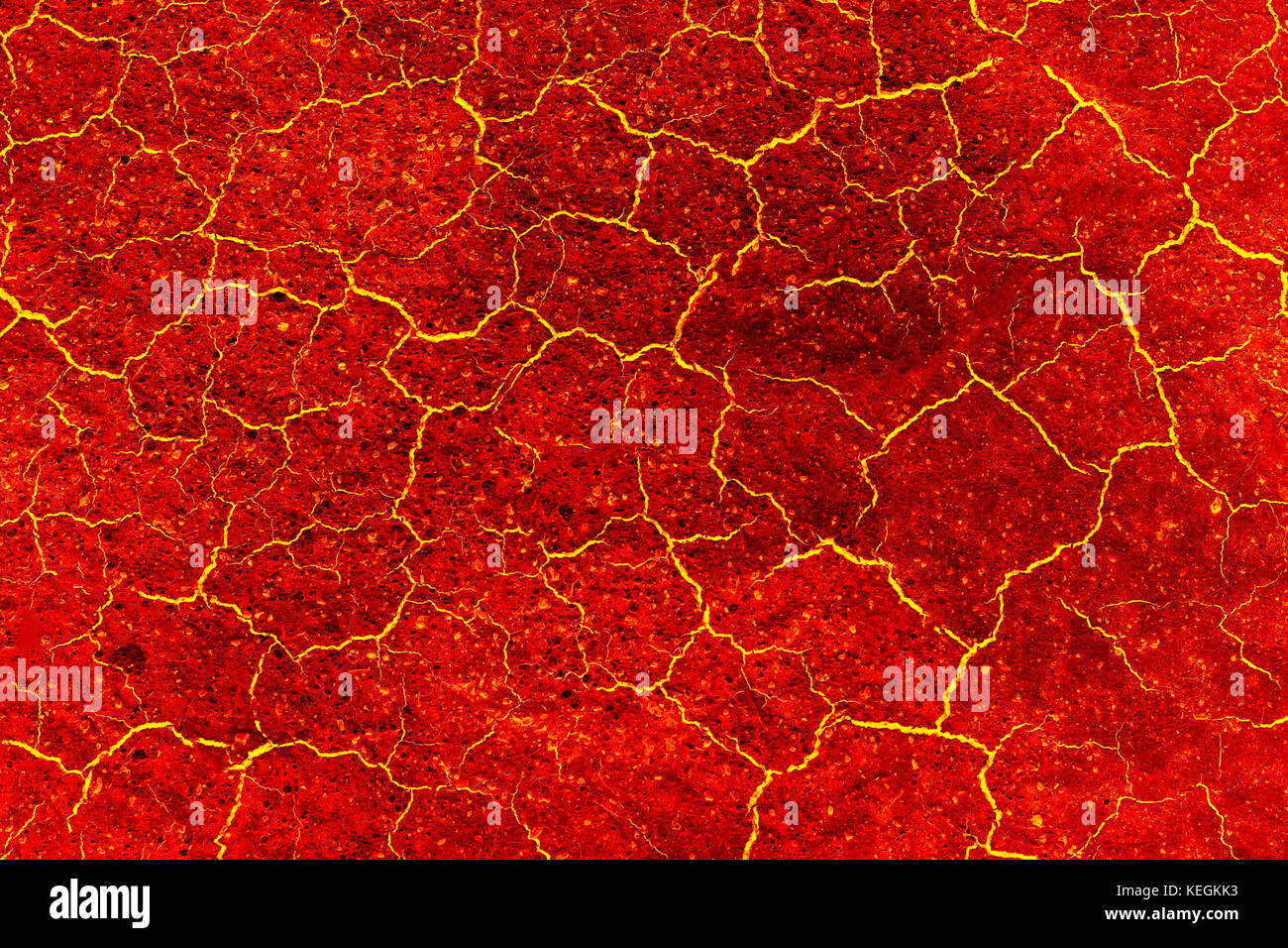 heat red cracked ground texture after eruption volcano Stock Photo - Alamy