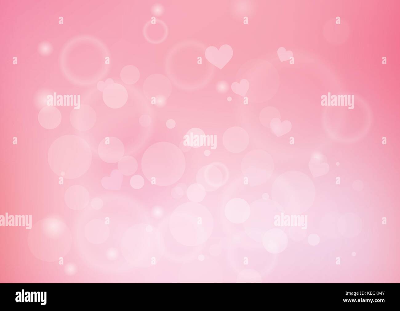 The Bokeh effect and heart pink love paper background Stock Vector ...