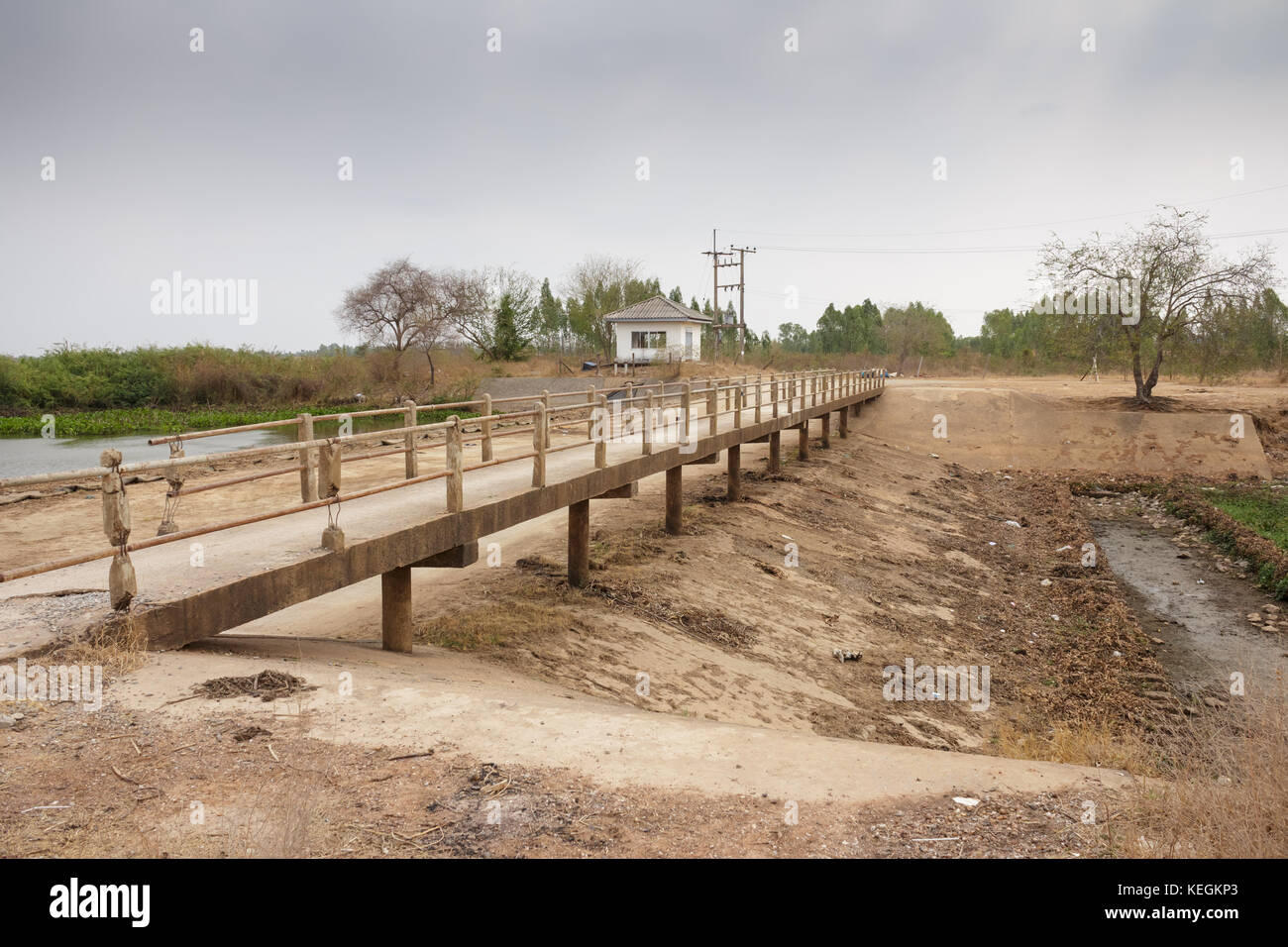 The bridge on the river, spring Stock Photo - Alamy