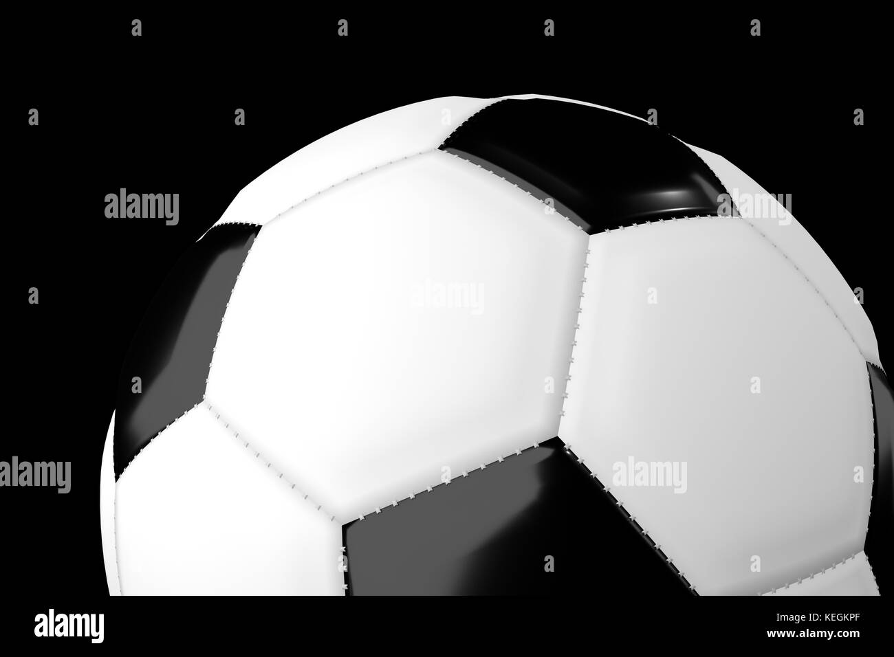 realistic football or soccer ball in 3D rendering Stock Photo - Alamy