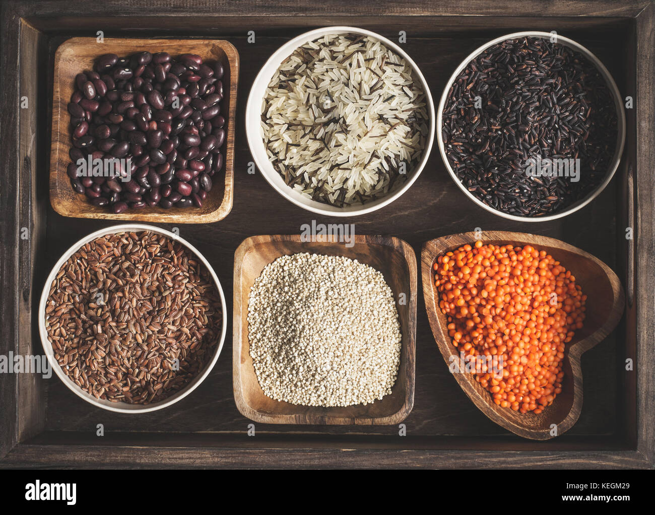 Assortment of a variety of delicious and healthy cereals Stock Photo ...