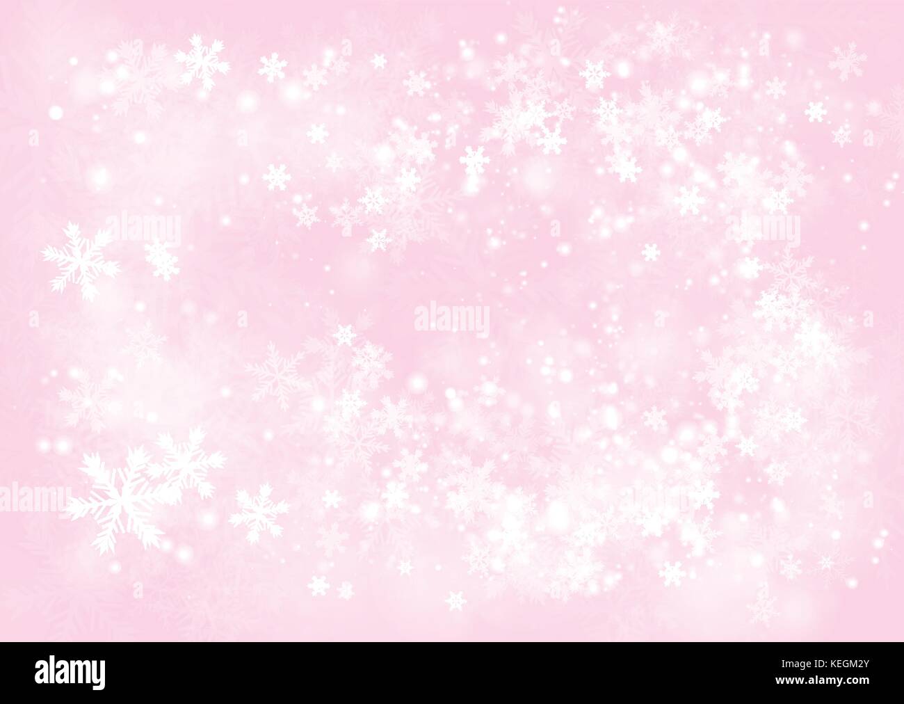 A3 Vector Pink gradient winter paper background with the snow and ...