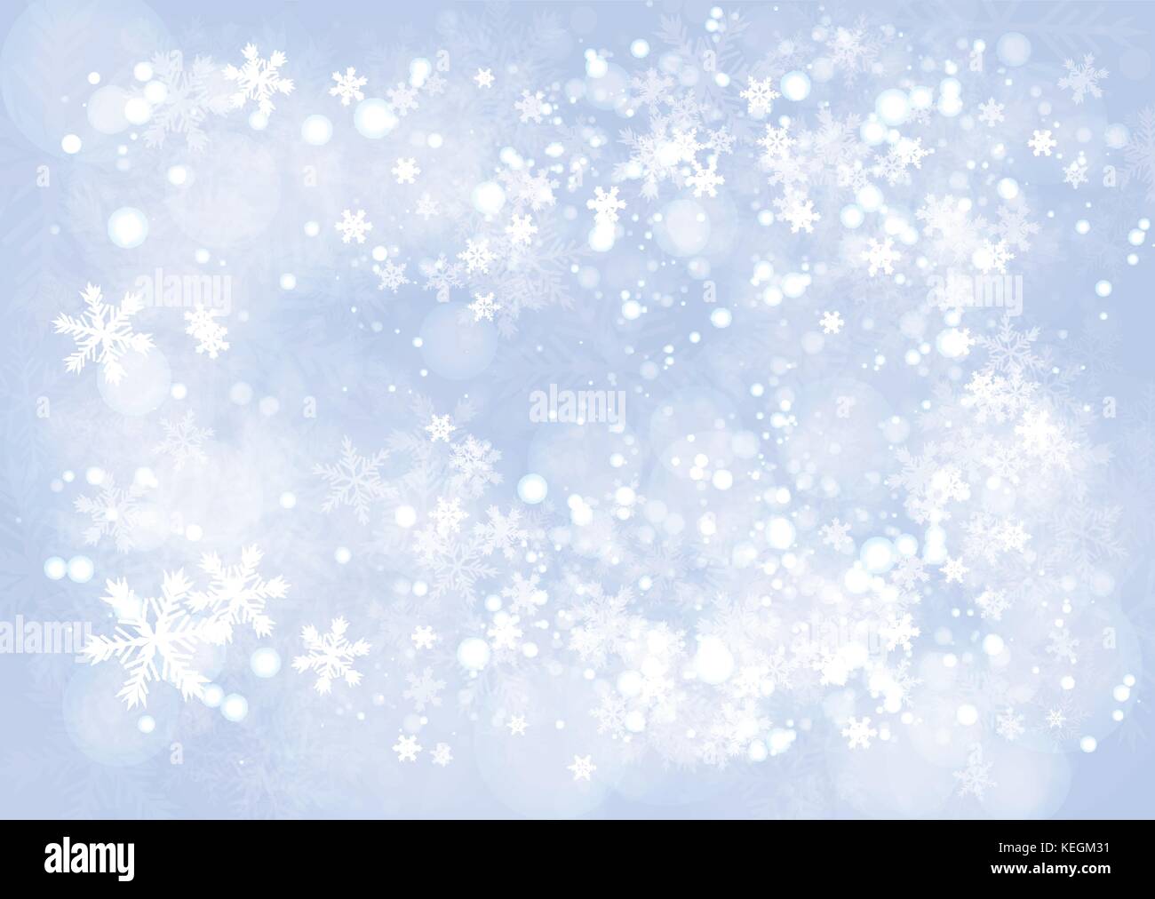 A3 Vector blue gradient winter paper background with the snow and ...