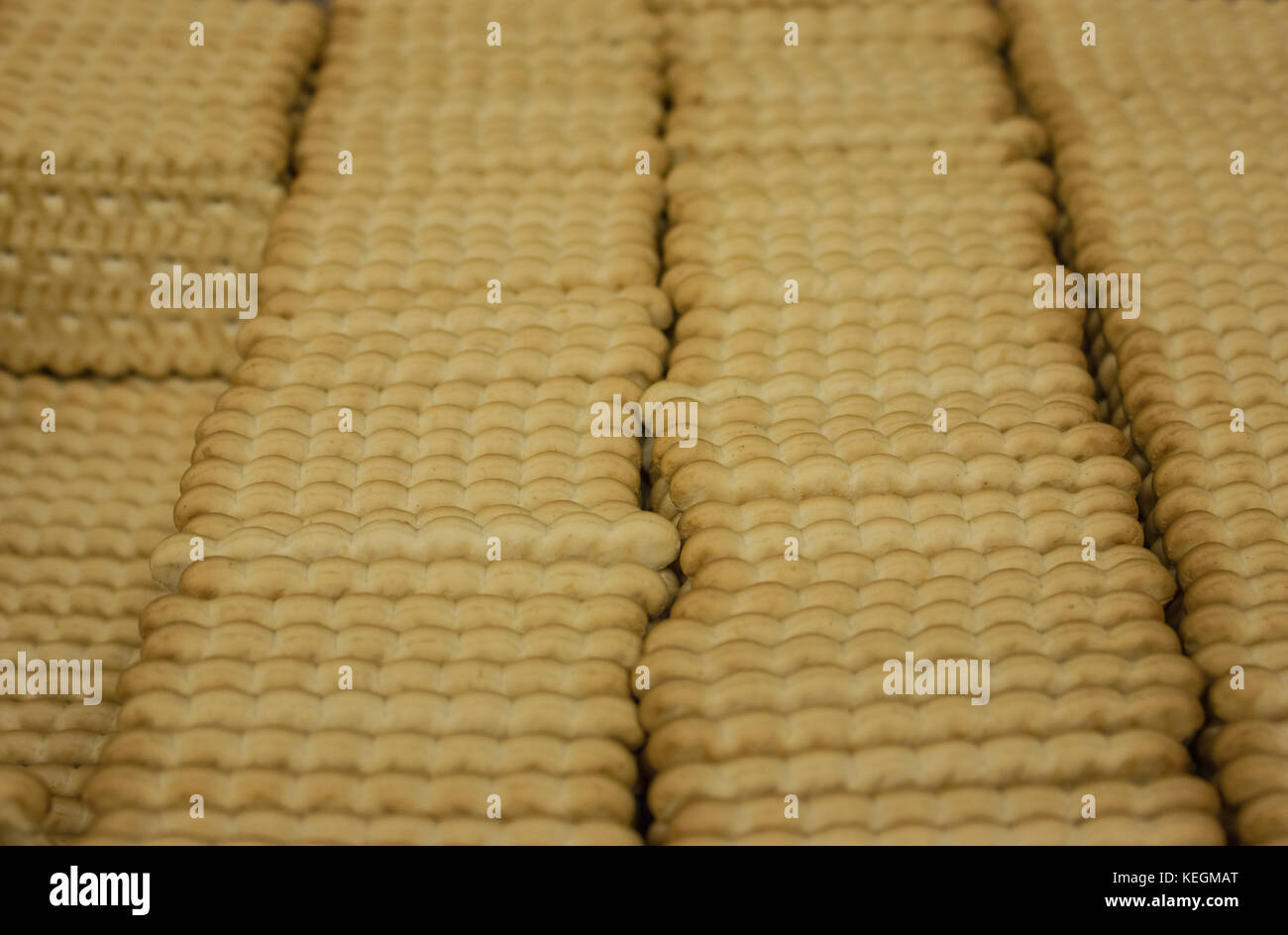 sweet brown cookies biscuits in rows, textured background Stock Photo ...