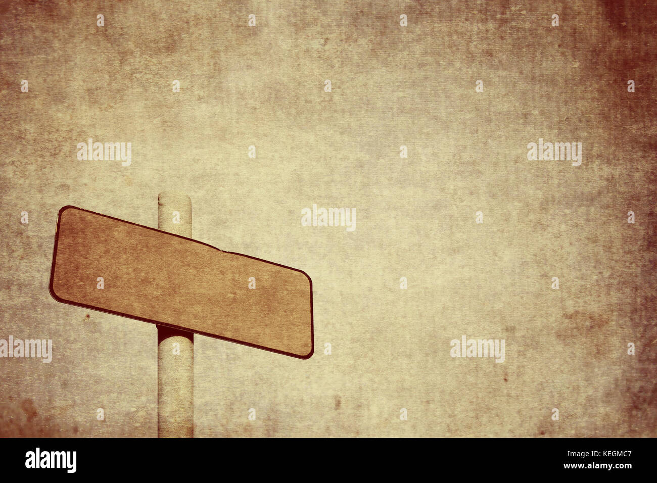 Grunge blank sign with a stained textured background Stock Photo - Alamy