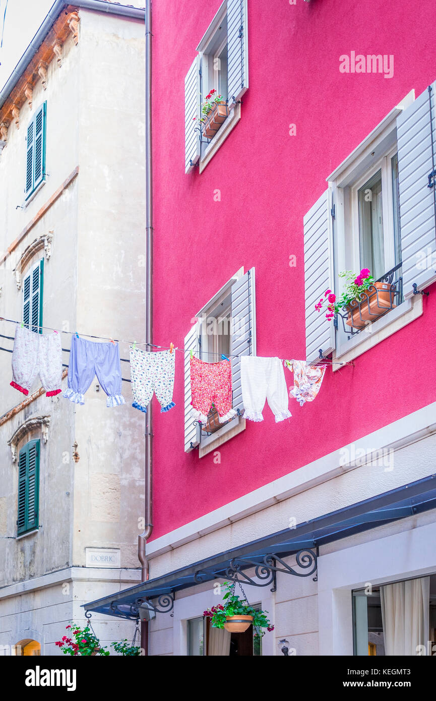 Abstract art and colourful homes in Split, Croatia Stock Photo - Alamy