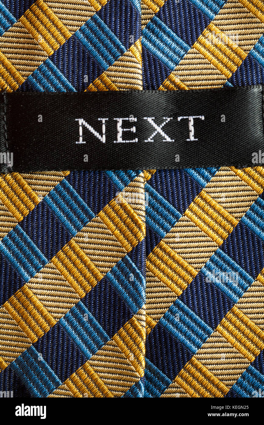Next label in tie Stock Photo - Alamy