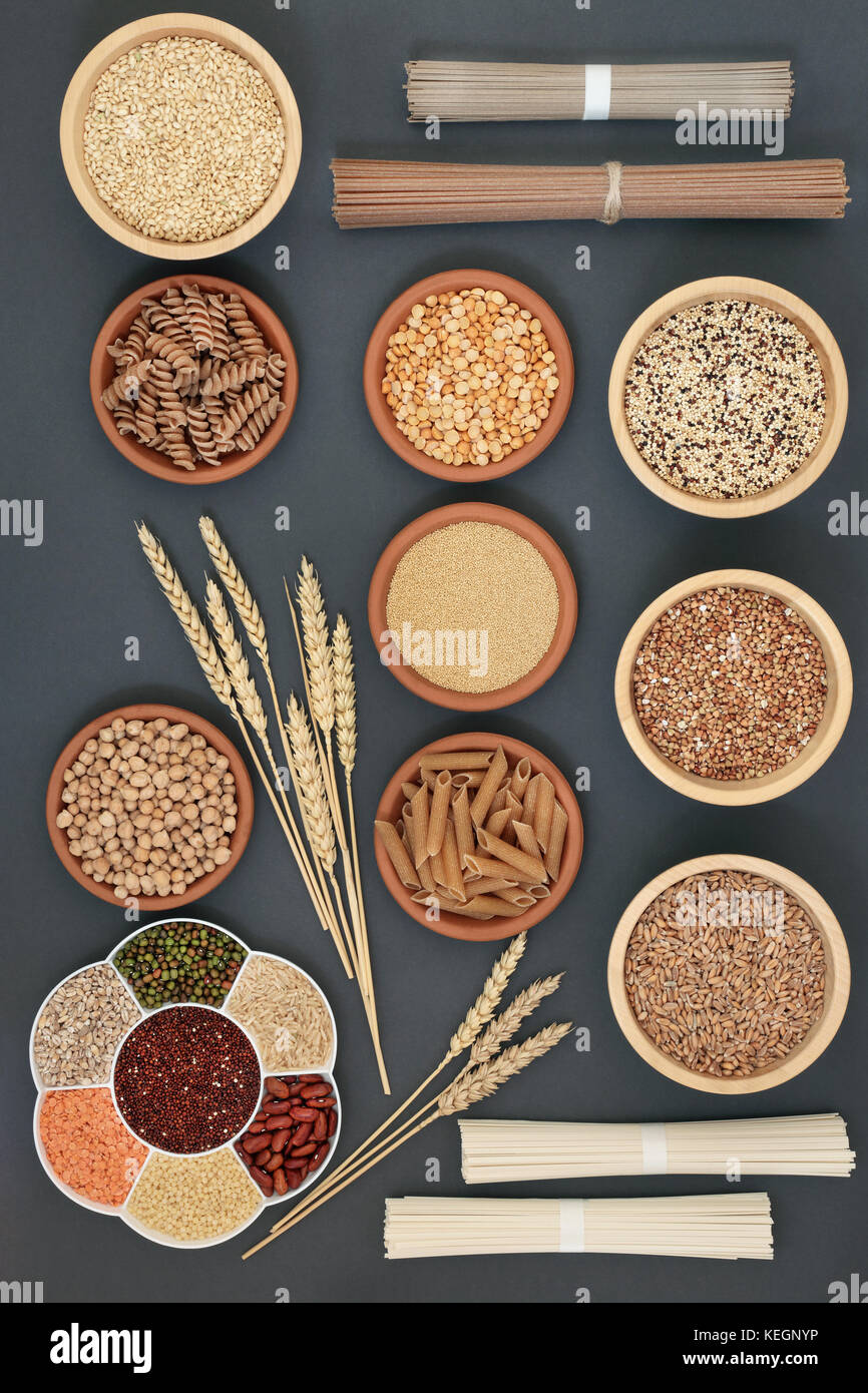 Dried macrobiotic super food with japanese soba and udon noodles ...